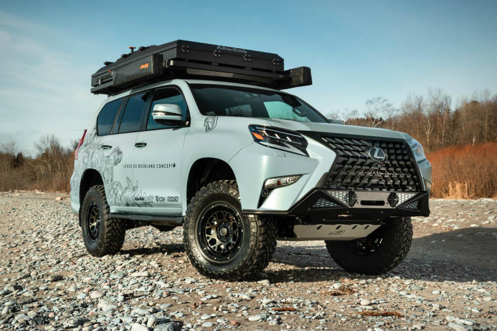 Lexus GX Overland Concept, con una tienda de campaña en el techo ...