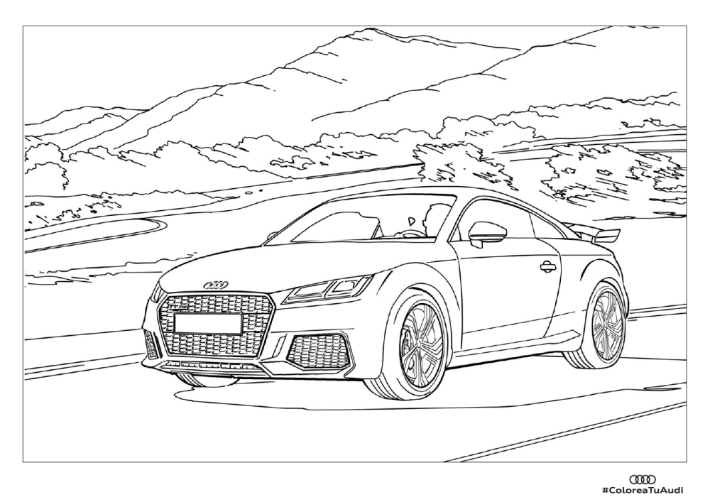 Ya puedes colorear tu Audi favorito con estas ilustraciones oficiales
