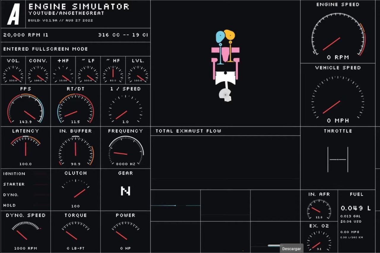 Vídeo: simulan el sonido de un motor monocilíndrico a 20.000 rpm